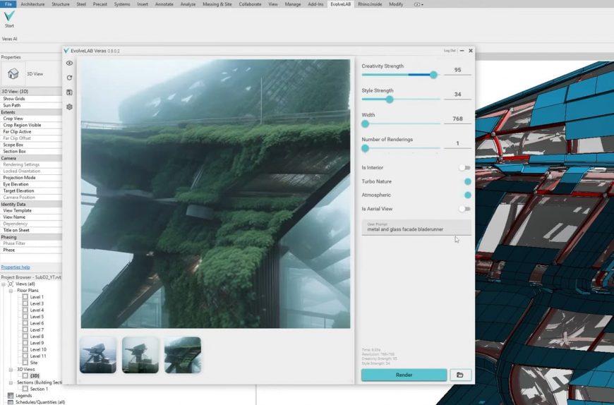 نگاهی به EvolveLab Veras، افزونه رندر مبتنی بر هوش مصنوعی Revit | ورتکس ...